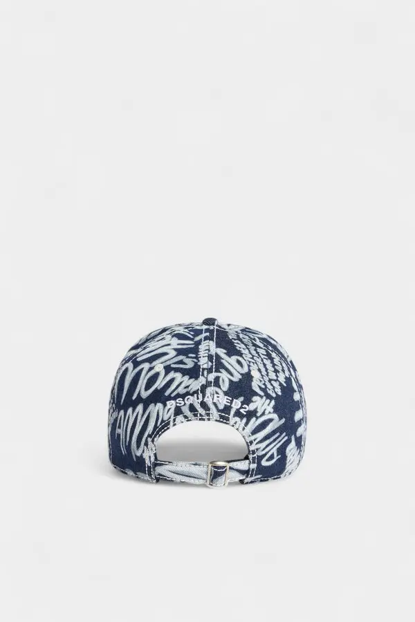 Dsquared2 Baseball Cap With Graffiti Print