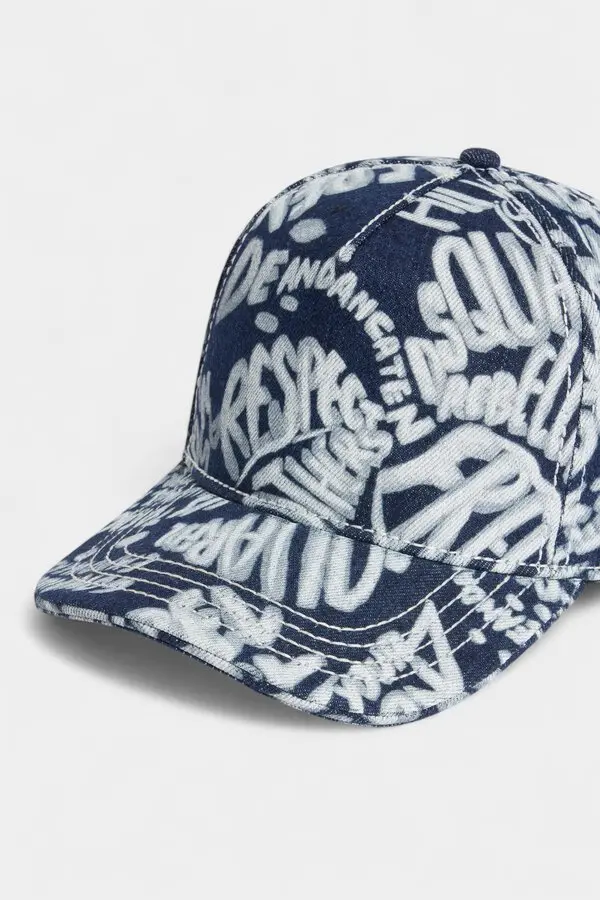Dsquared2 Baseball Cap With Graffiti Print