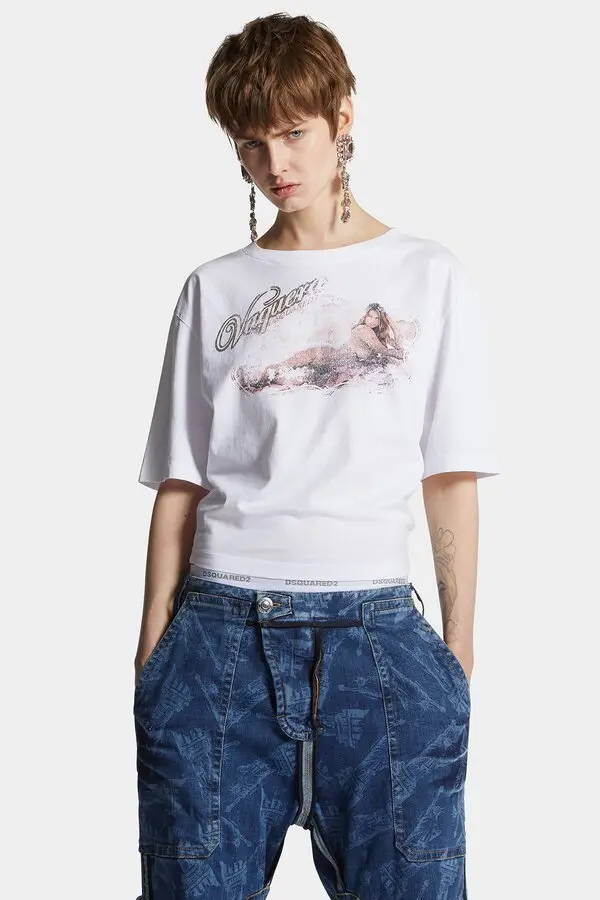 Dsquared2 X Vaquera Cropped Graphic T-shirt