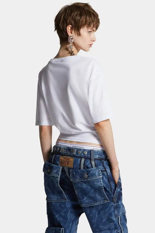 Dsquared2 X Vaquera Cropped Graphic T-shirt