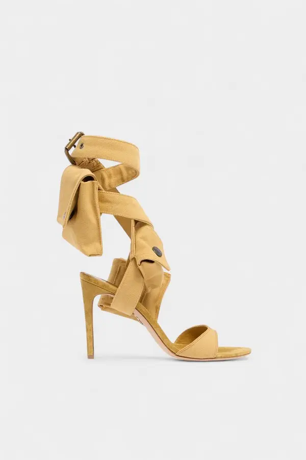 Dsquared2 Utility Twin Heeled Sandals - Yellow