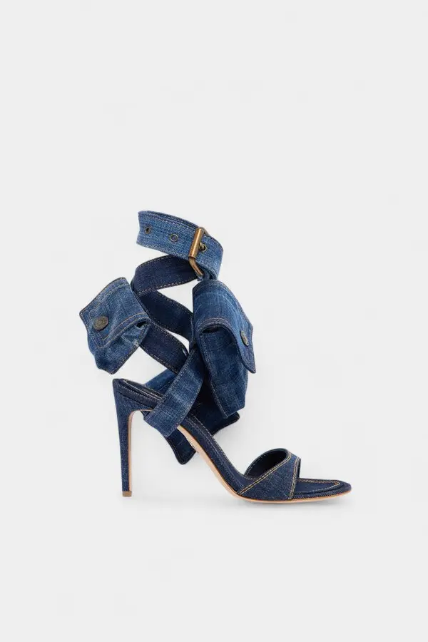 Dsquared2 Summer Dream Twin Heeled Sandals - Blue