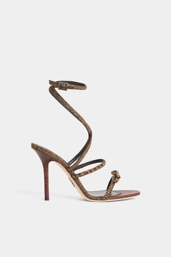 Dsquared2 Heeled Sandals With Bow Detail - Brown