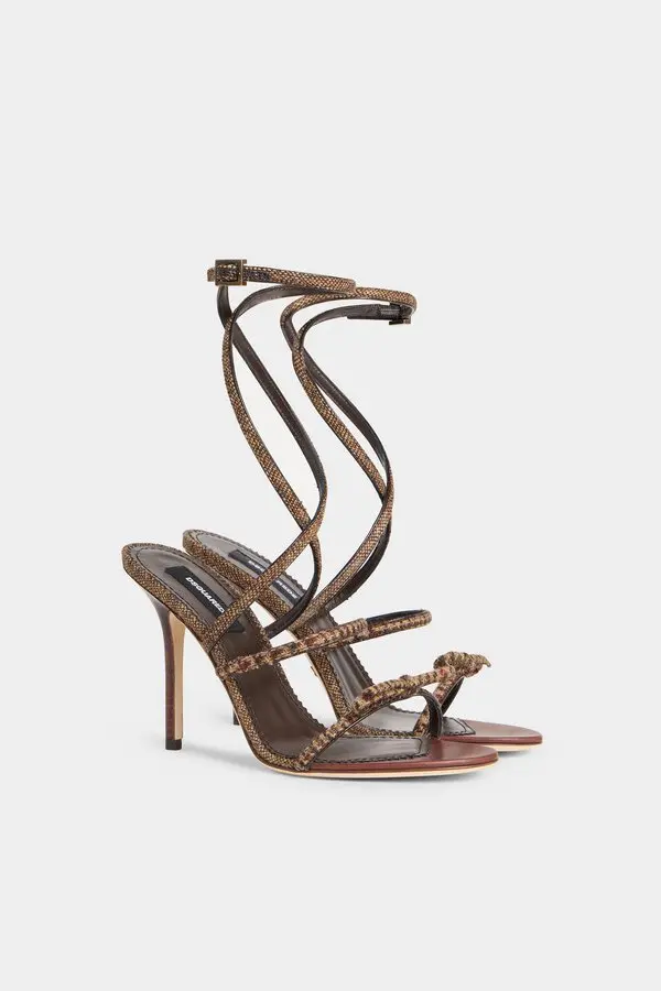 Dsquared2 Heeled Sandals With Bow Detail - Brown