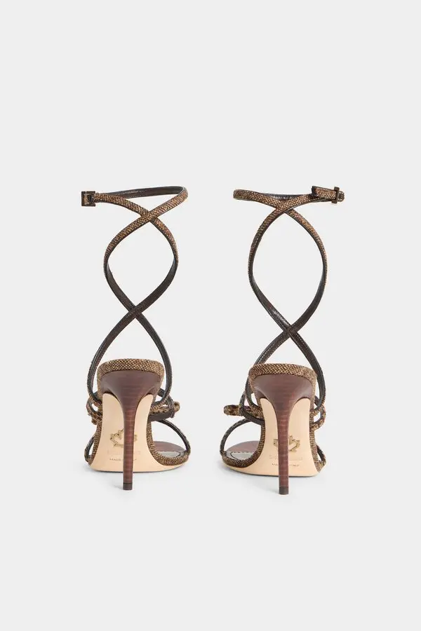 Dsquared2 Heeled Sandals With Bow Detail - Brown