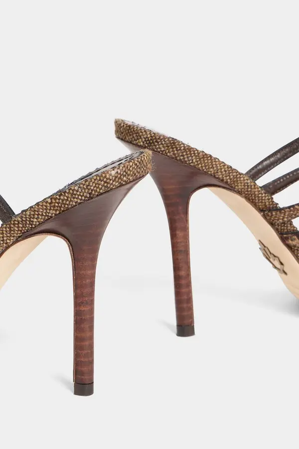Dsquared2 Heeled Sandals With Bow Detail - Brown