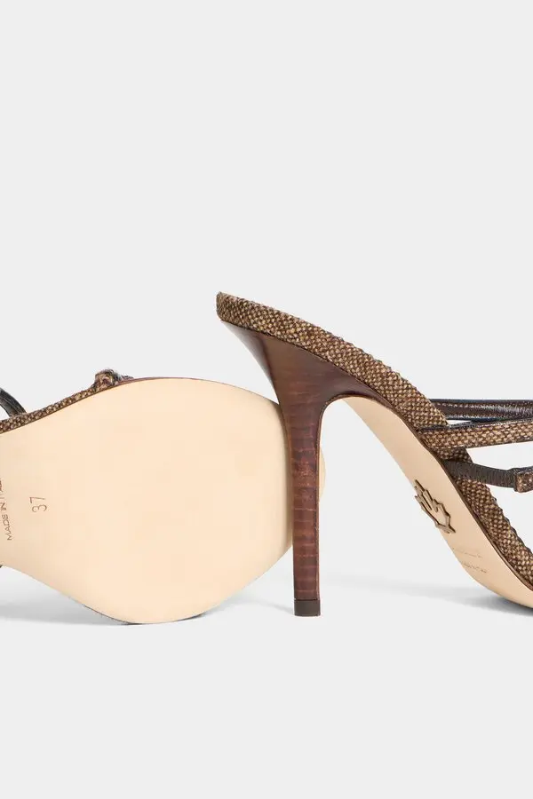 Dsquared2 Heeled Sandals With Bow Detail - Brown
