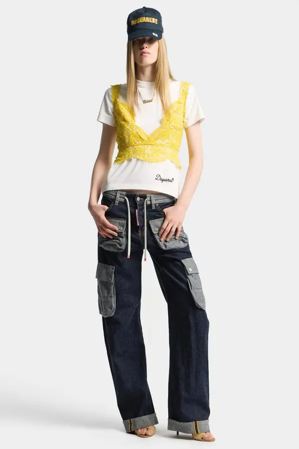 Dsquared2 Dark Wash Loose Twist Jeans