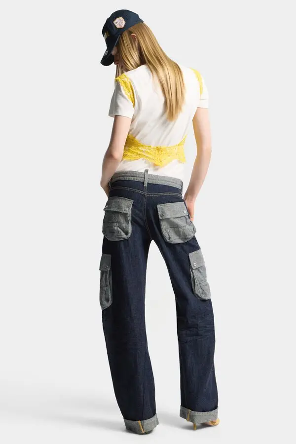 Dsquared2 Dark Wash Loose Twist Jeans