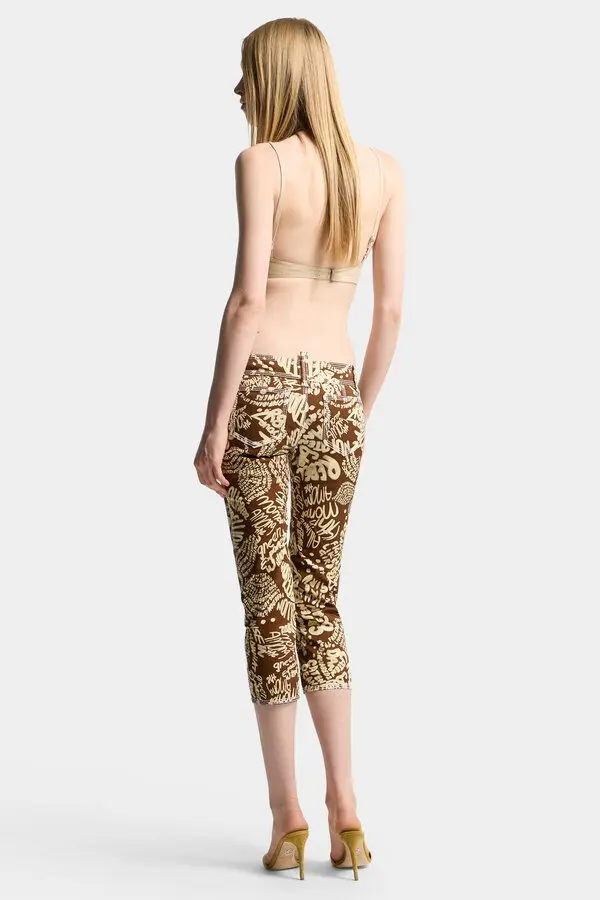 Dsquared2 Rebel Hibiscus Printed Trousers