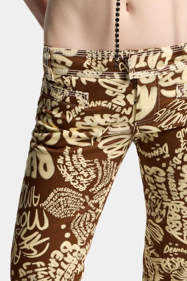 Dsquared2 Rebel Hibiscus Printed Trousers
