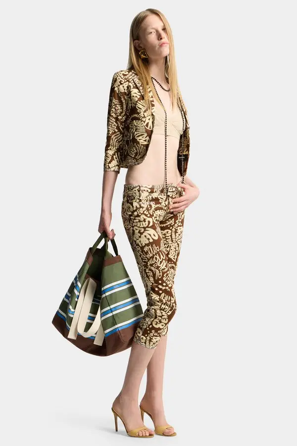 Dsquared2 Rebel Hibiscus Printed Trousers