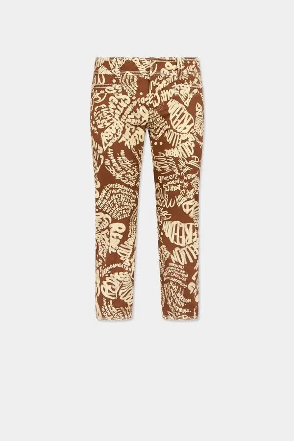 Dsquared2 Rebel Hibiscus Printed Trousers - Black