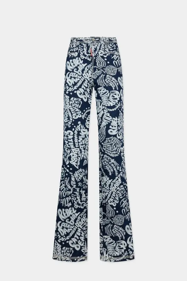 Dsquared2 Dark Flower Wash Dalma Jeans - Blue