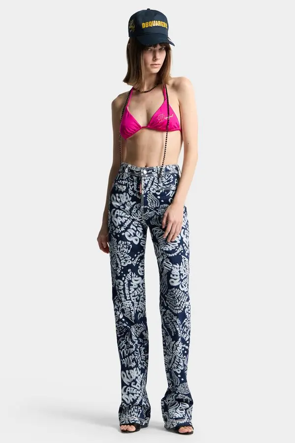 Dsquared2 Dark Flower Wash Dalma Jeans - Blue