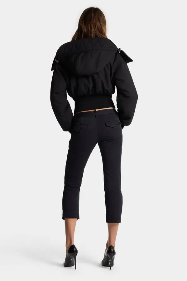 Dsquared2 Utility Tech Cotton Cropped Pants - Black