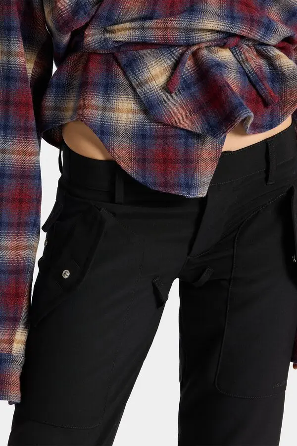 Dsquared2 Military Chic Cropped Wool Ripstop Trousers
