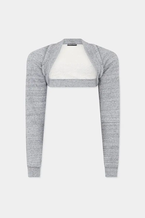 Dsquared2 Deep Cut Jersey Bolero - Grey