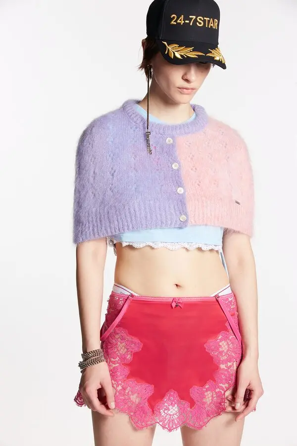 Dsquared2 Mohair Mini Cape Knit