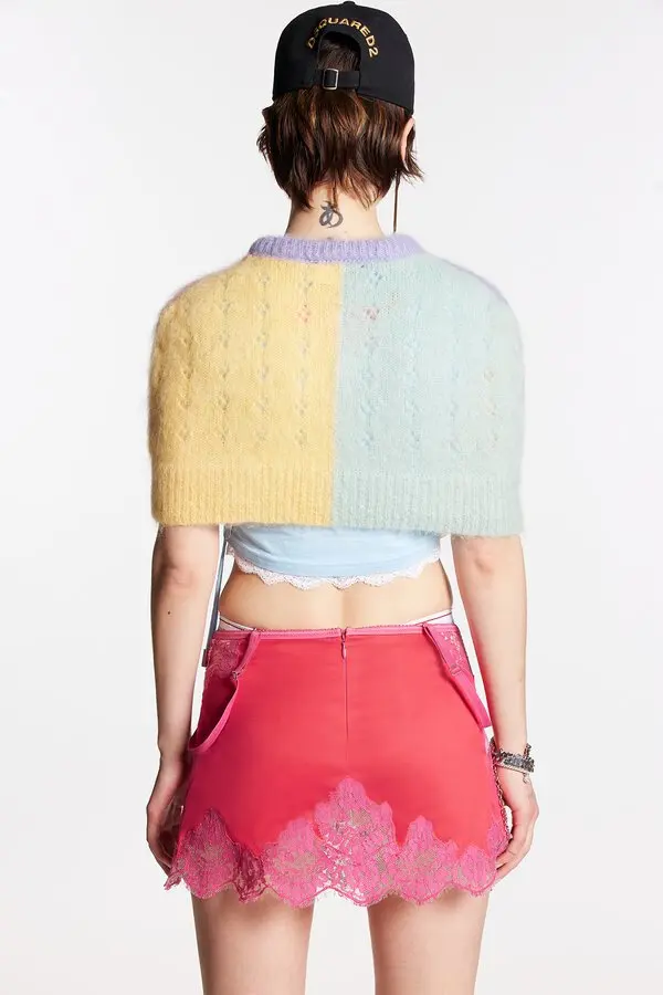 Dsquared2 Mohair Mini Cape Knit