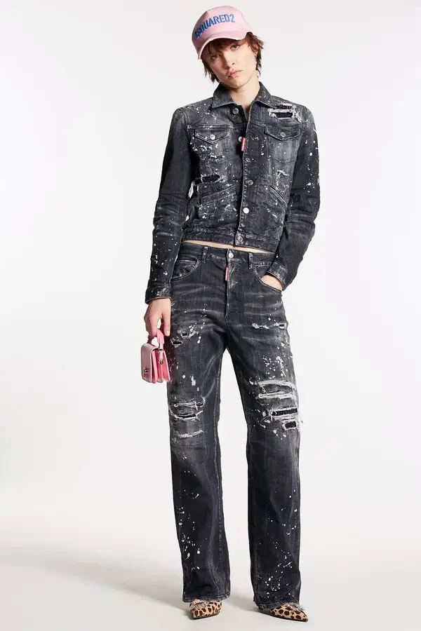 Dsquared2 Diamond Wash Roadie Jeans - Black