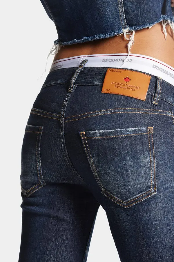 Dsquared2 Jennifer Jeans Dark Wash Skinny Fit - Blue