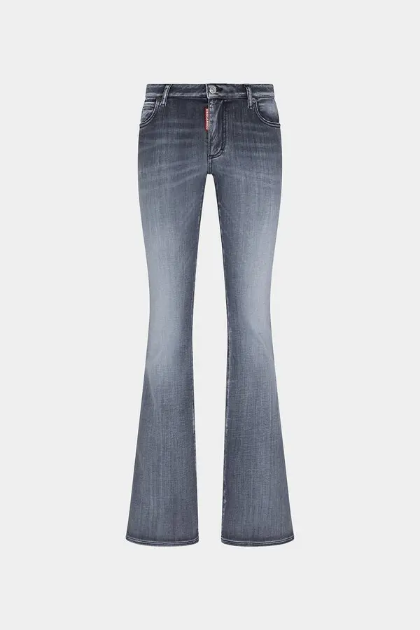 Dsquared2 Grey Proper Wash Medium Waist Flare Jeans