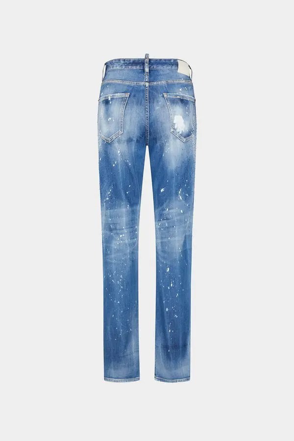 Dsquared2 Medium Wash Crystal Embellished Jeans - Blue