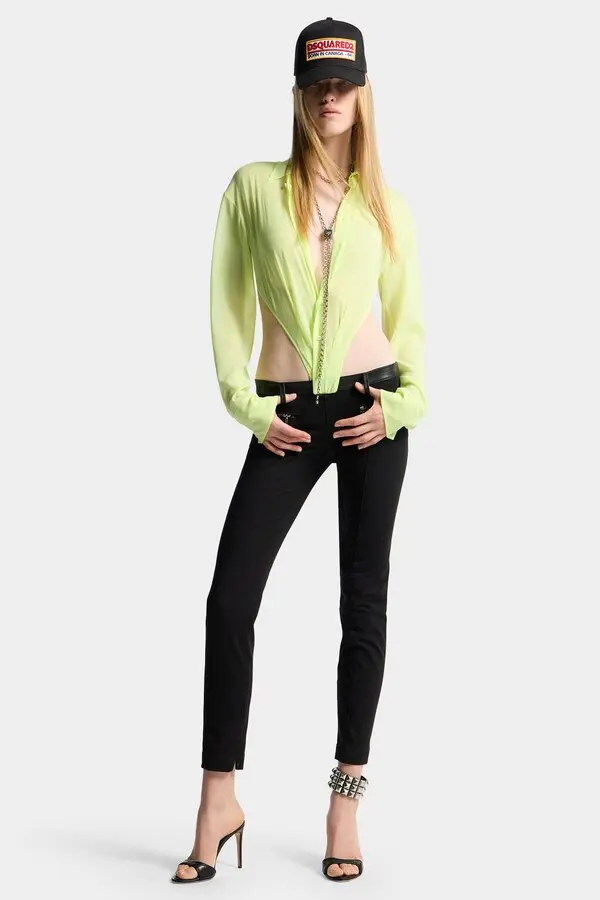 Dsquared2 Glove Skinny Jeans With Leather And Zip Details