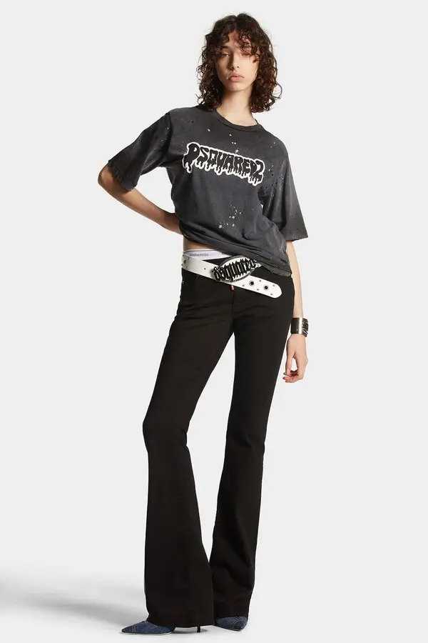 Dsquared2 Medium Waist Flare Twiggy Jeans
