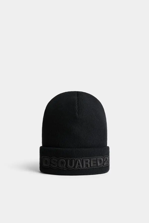Dsquared2 Logo Knit Beanie - Black