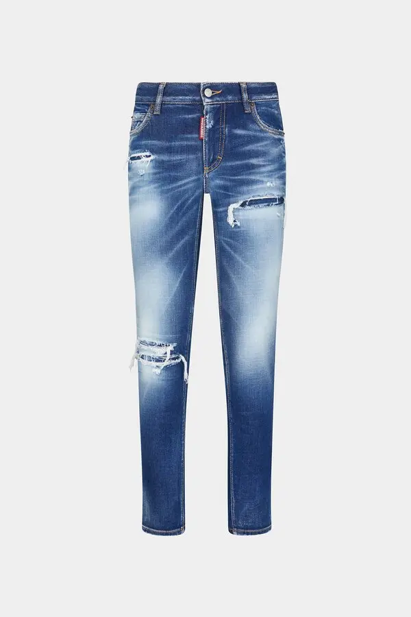 Dsquared2 Jennifer Jeans With Ripped Knees - Blue