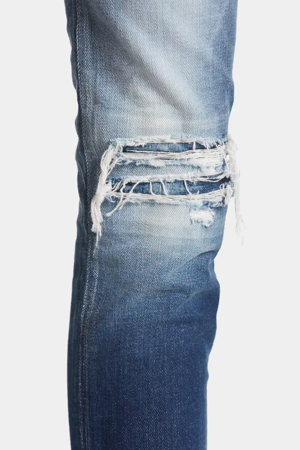 Dsquared2 Jennifer Jeans With Ripped Knees - Blue