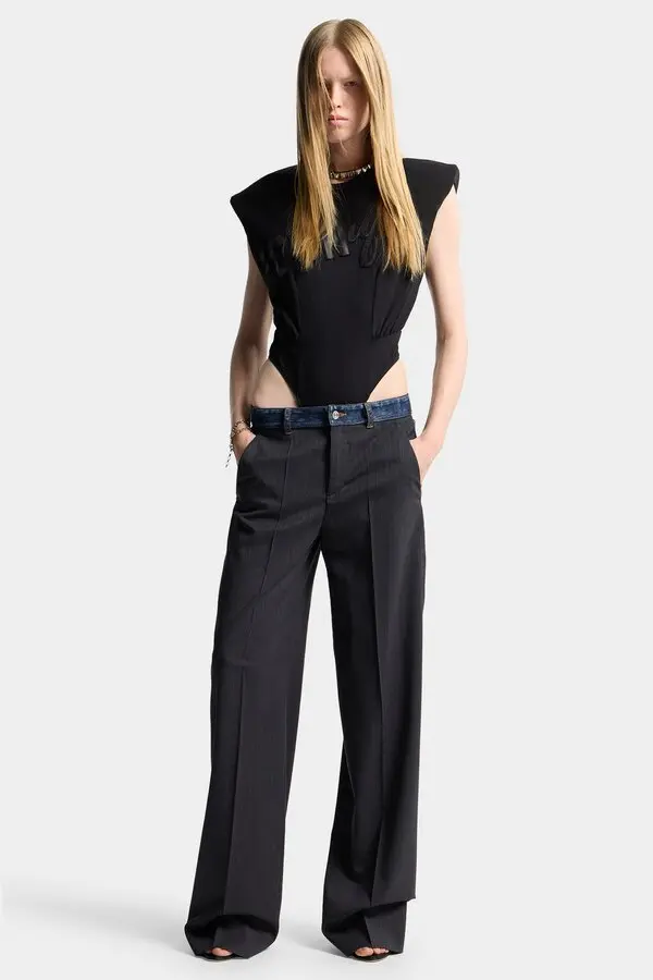 Dsquared2 Dark Rebel Rider Wash Hybrid Tailored Loose Pants