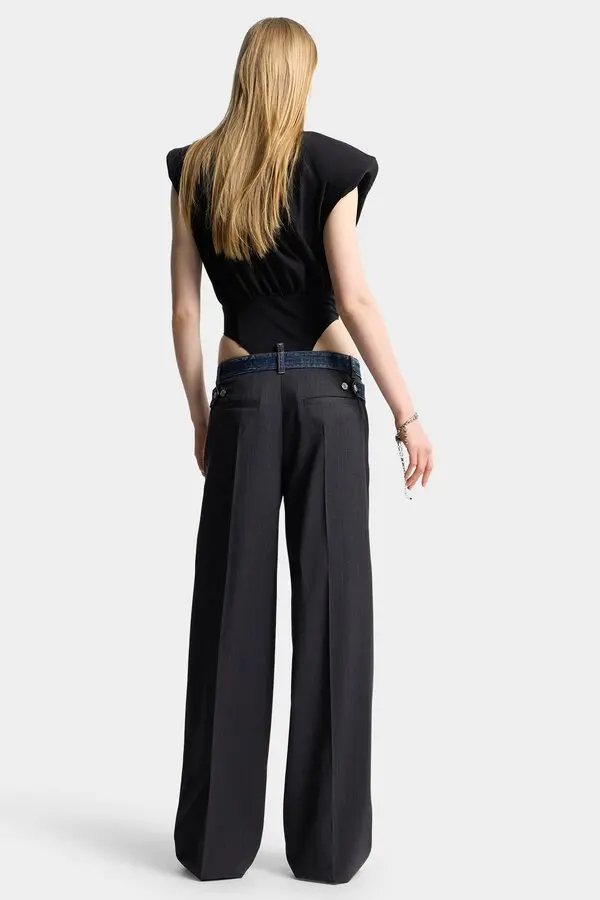 Dsquared2 Dark Rebel Rider Wash Hybrid Tailored Loose Pants
