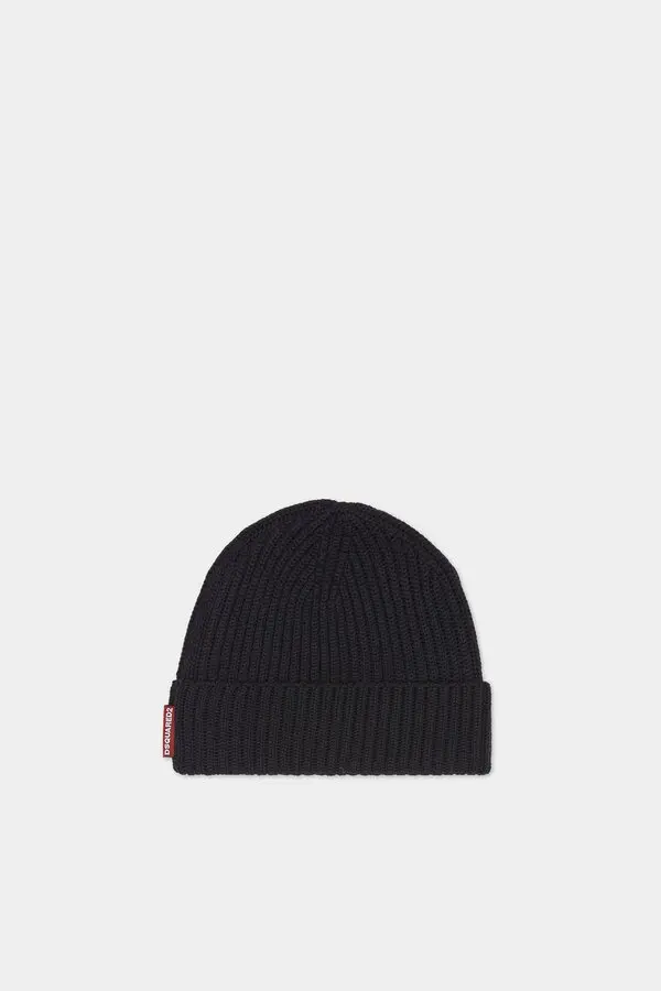 Dsquared2 Ribbed Knit Beanie And Gloves Set