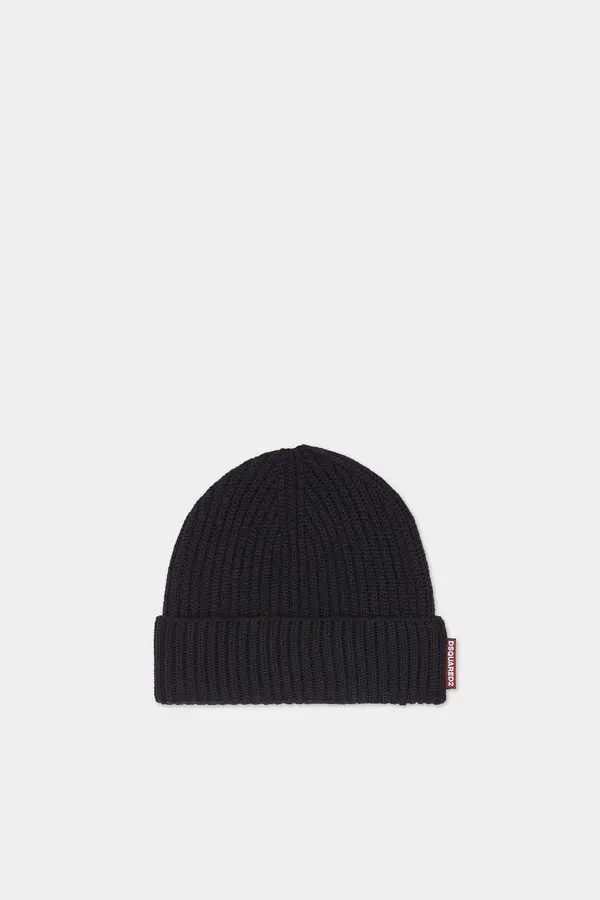 Dsquared2 Ribbed Knit Beanie And Gloves Set