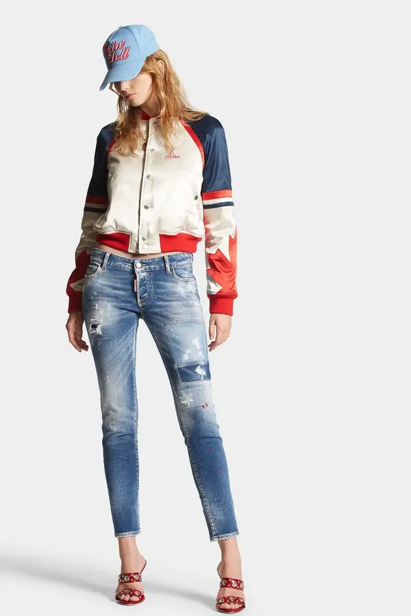Dsquared2 Medium Wash Skinny Fit Jeans - Blue