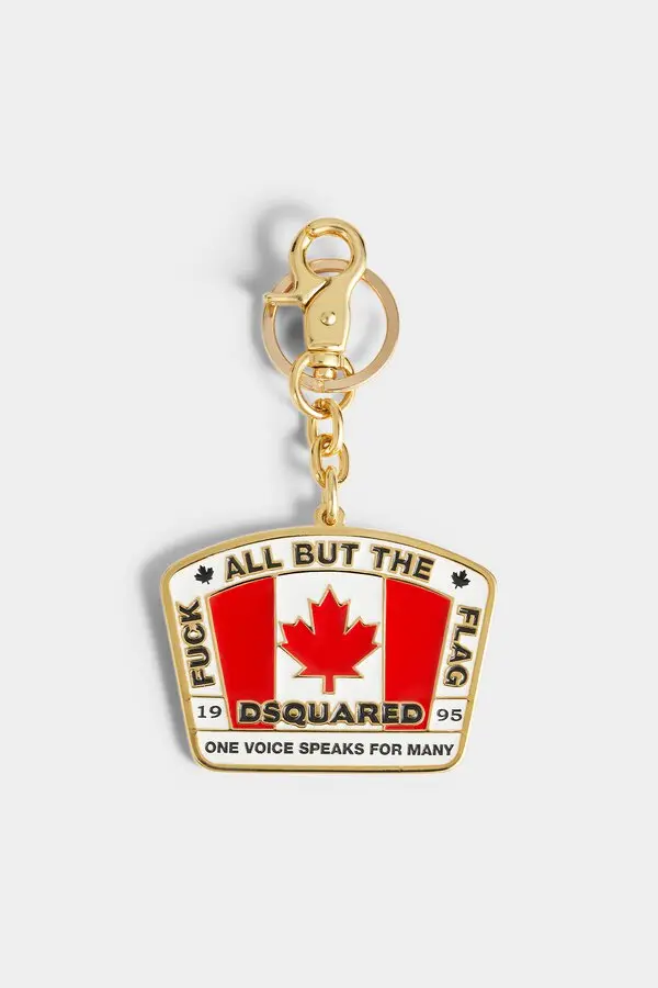 Dsquared2 Canadian Flag Key Ring - Gold