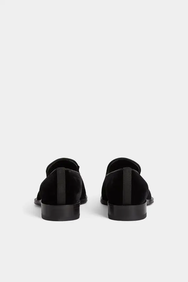Dsquared2 Velvet Loafers With Grosgrain Ribbon Detail