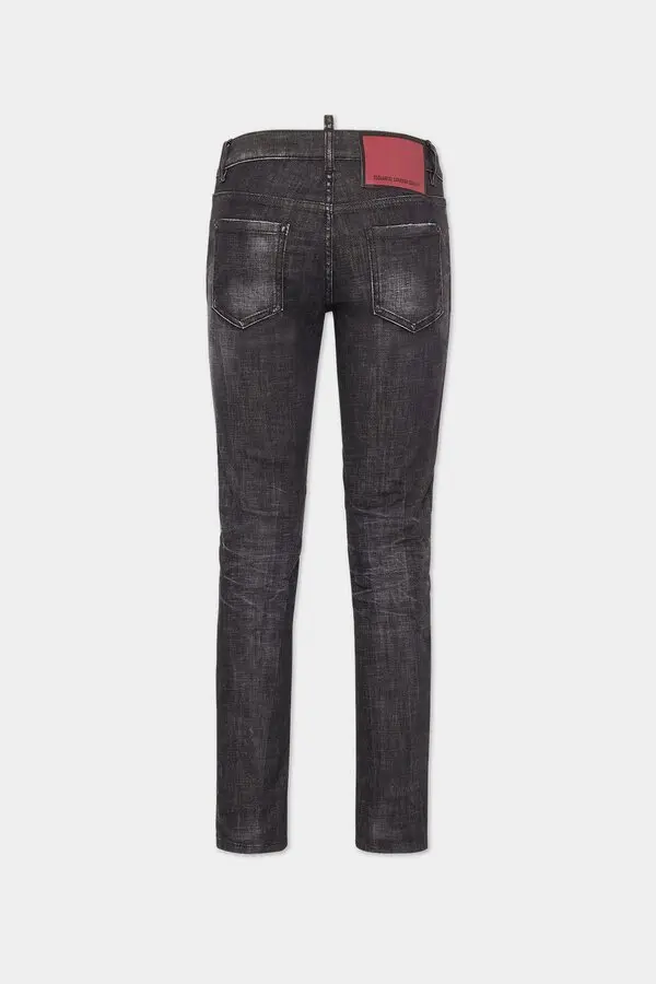 Dsquared2 Medium Waist Skinny Jeans - Black