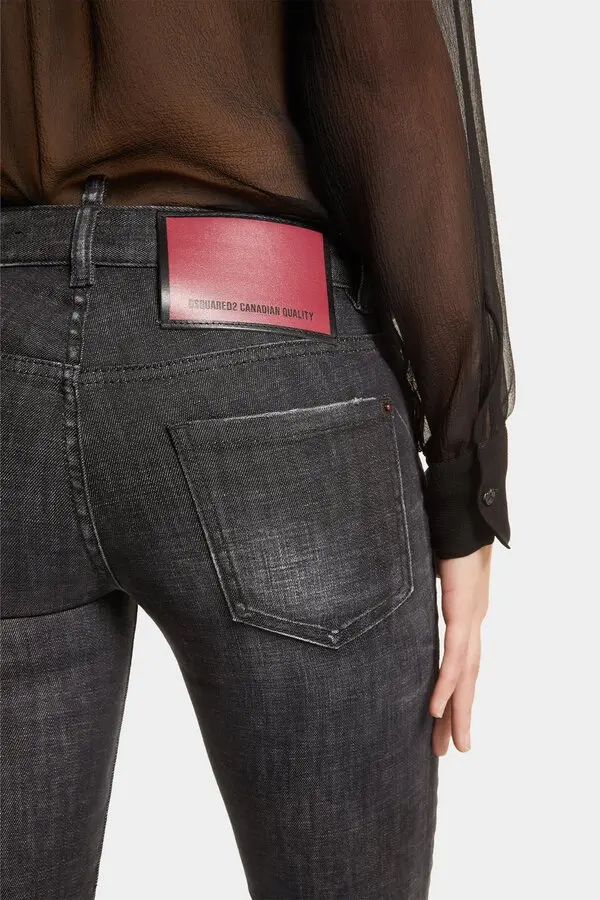 Dsquared2 Medium Waist Skinny Jeans - Black