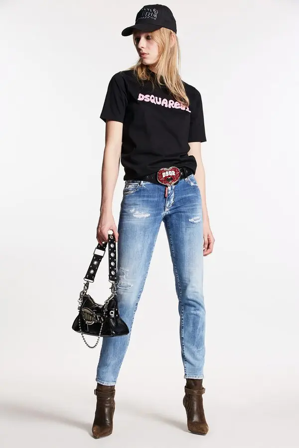 Dsquared2 Medium Wash Super Skinny Jeans