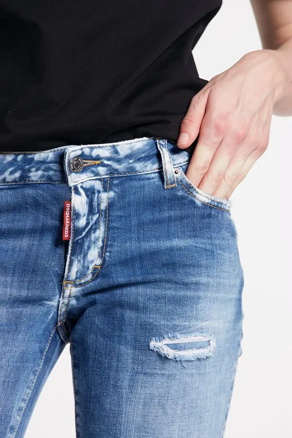 Dsquared2 Medium Wash Super Skinny Jeans