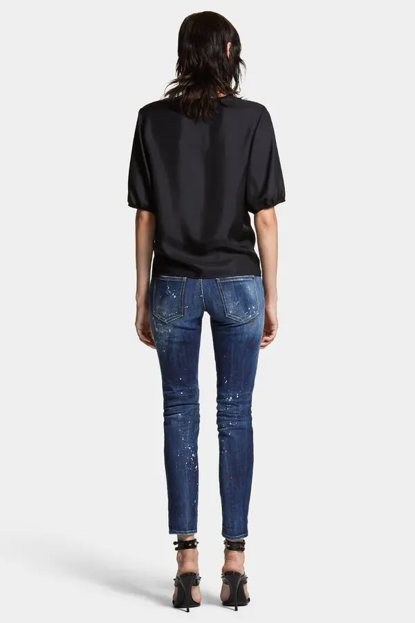 Dsquared2 Medium Wash Skinny Jeans - Blue