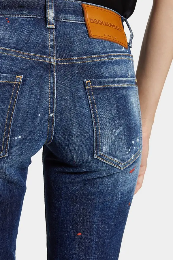 Dsquared2 Medium Wash Skinny Jeans - Blue
