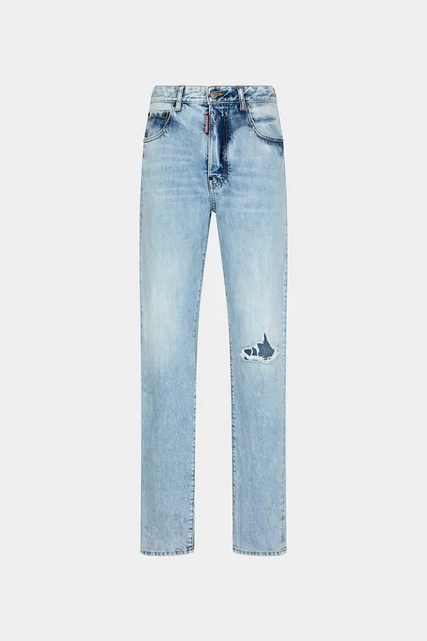 Dsquared2 Light Wash Distressed Jeans - Blue