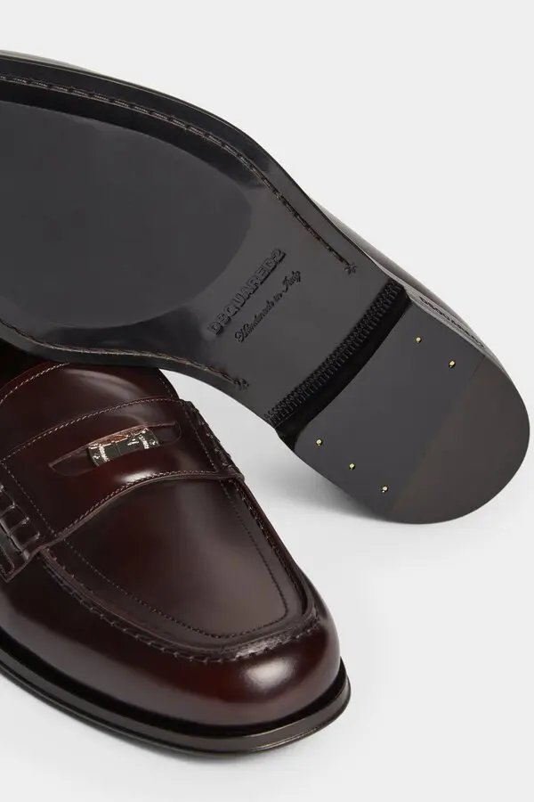 Dsquared2 Brushed Calfskin Leather Loafers