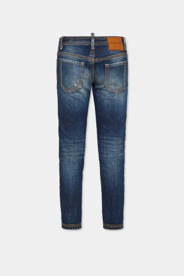 Dsquared2 Medium Wash Distressed Skinny Jeans