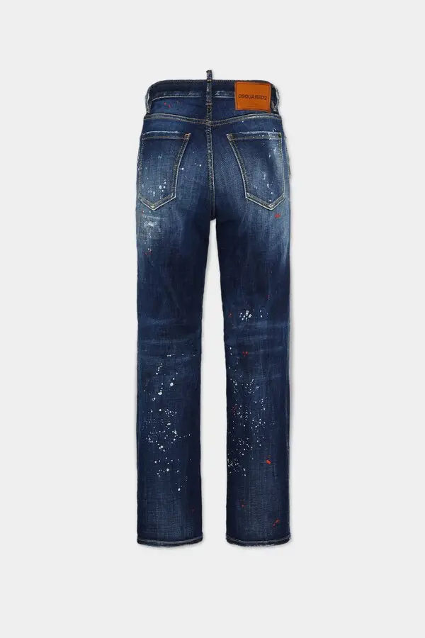 Dsquared2 Medium Red Spots Wash Boston Jeans